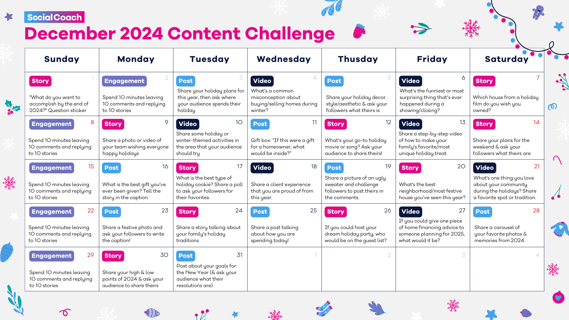 SocialCoach December 2024 Content Challenge